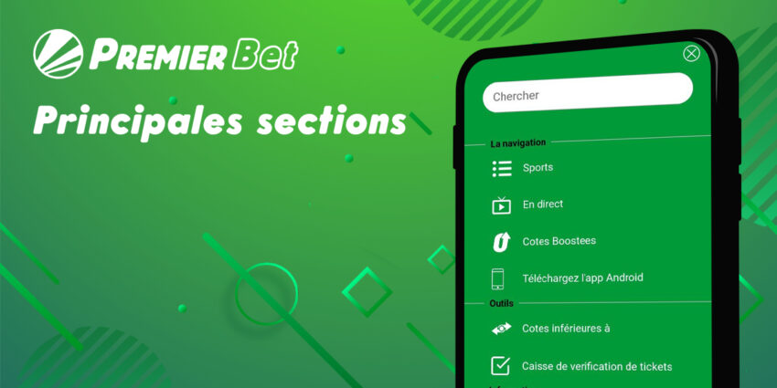 Caractéristiques de l'application Premier Bet APK