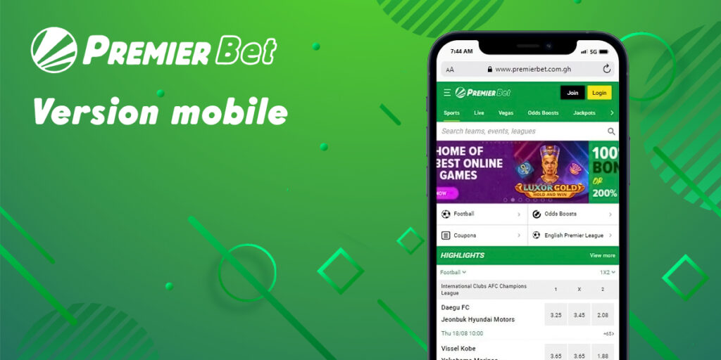 Caractéristiques de l'application Premier Bet APK